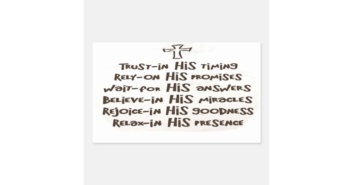 Trust in God Rectangular Sticker | Zazzle