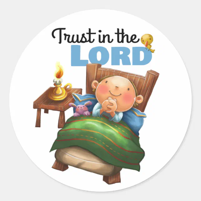 Trust in the Lord comfort kid sticker page | Zazzle
