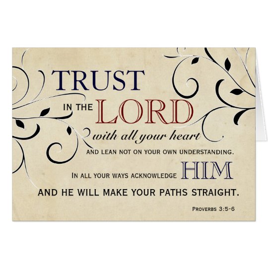 Trust in the Lord Encouragement Card | Zazzle.com