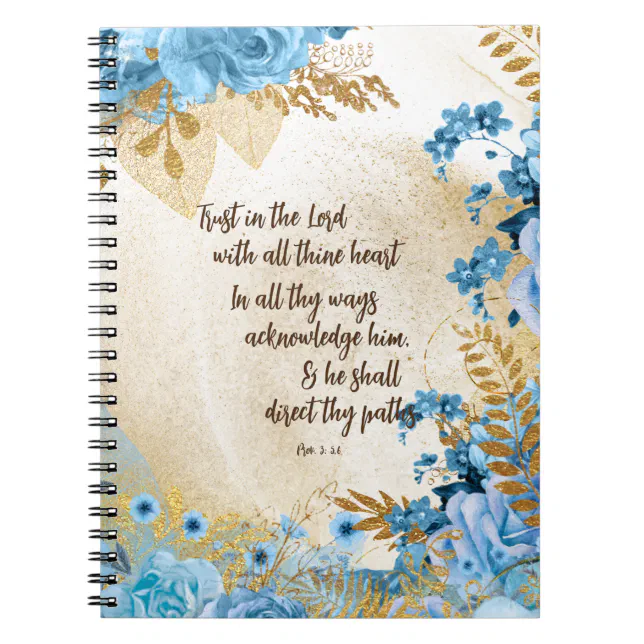 Trust in the Lord KJV Bible Verse Notebook | Zazzle