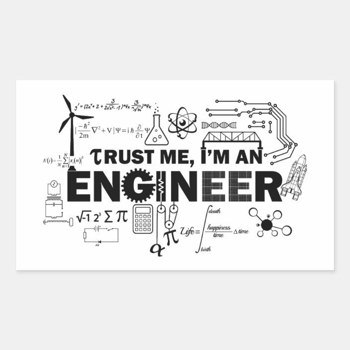 Trust Me I'm An Engineer Sticker | Zazzle.com