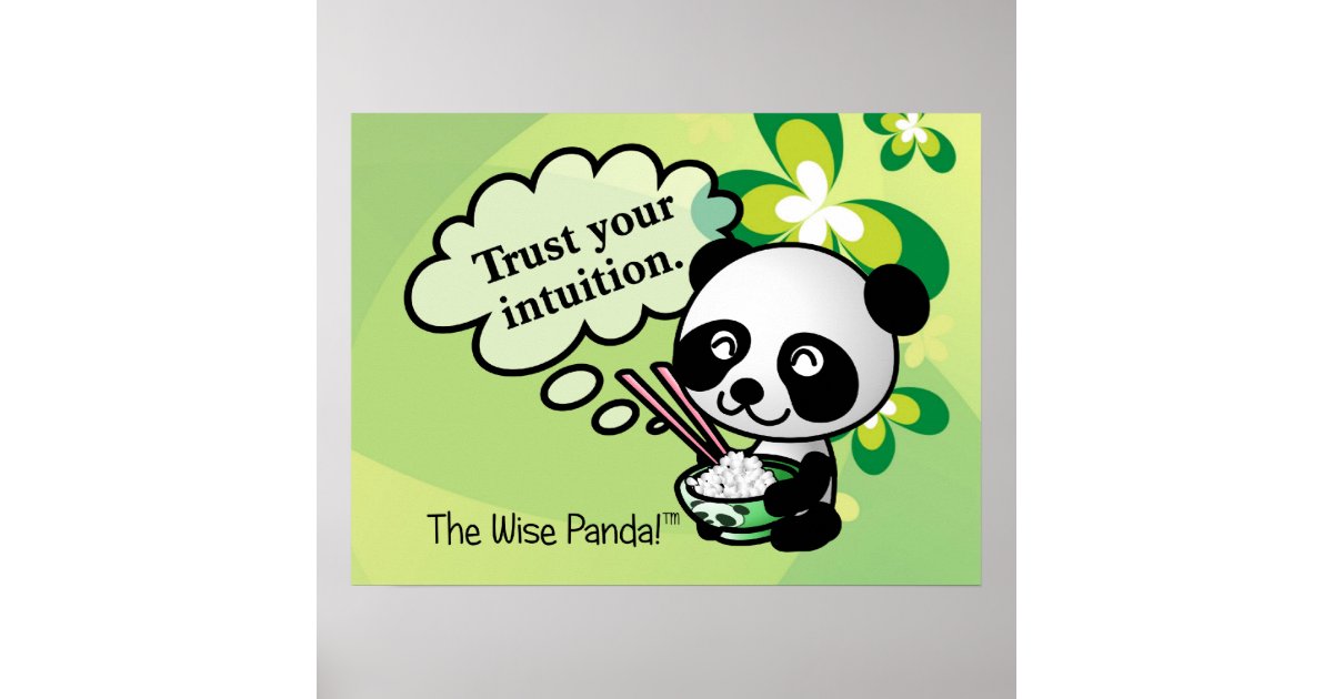 Trust your intuition poster | Zazzle