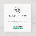 Trustpilot Reviews Business Card | QR Code Insert | Zazzle