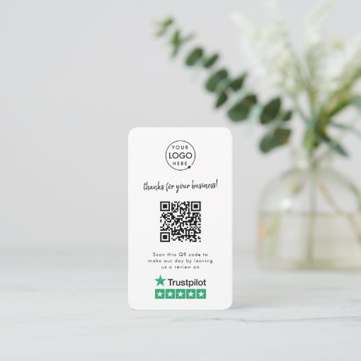Trustpilot Reviews | Business Review Link QR Code Business Card | Zazzle