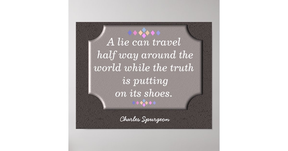 Truth and Lie - art poster - quote | Zazzle