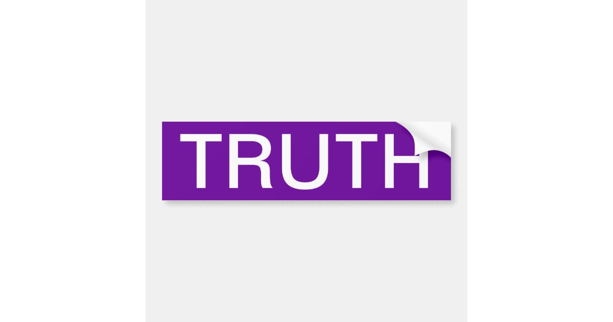 TRUTH BUMPER STICKER | Zazzle