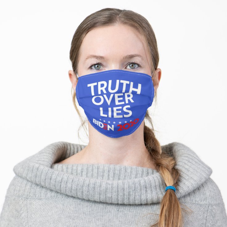 TRUTH OVER LIES ADULT CLOTH FACE MASK | Zazzle