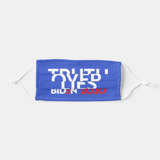TRUTH OVER LIES ADULT CLOTH FACE MASK | Zazzle
