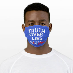 TRUTH OVER LIES ADULT CLOTH FACE MASK | Zazzle