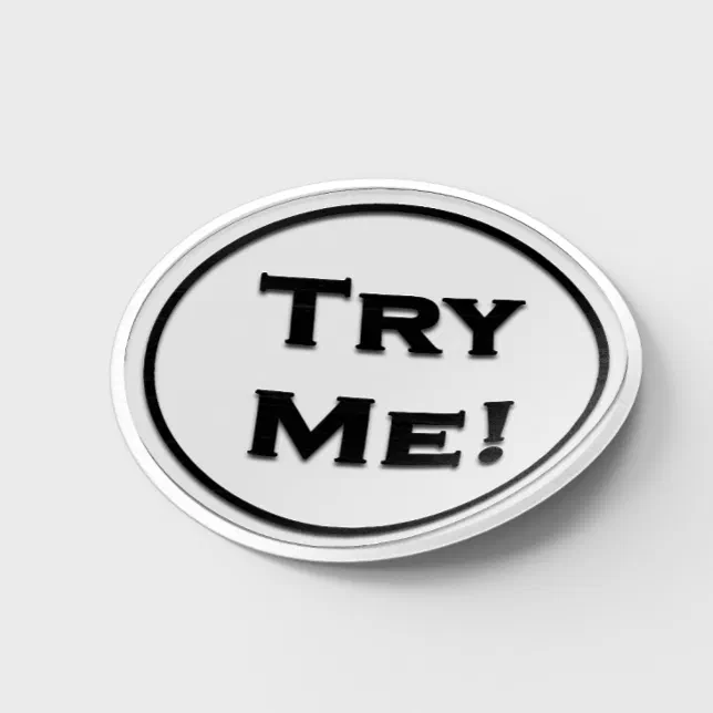 Try Me Black White For Your Tester Sample Contain Classic Round Sticker ...