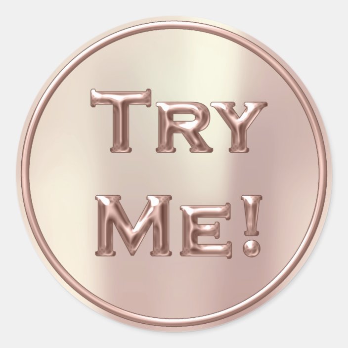 Try Me Blush Rose Pearly Tester Sample Container Classic Round Sticker ...