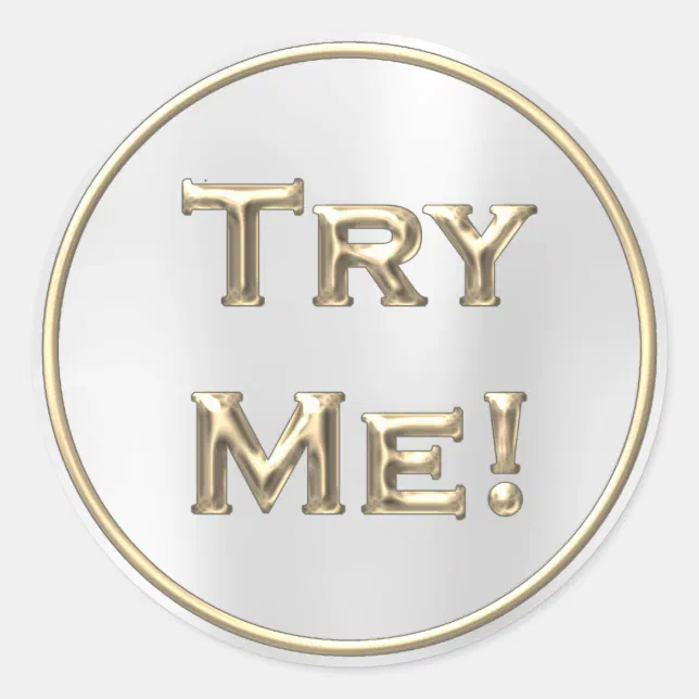 Try Me Champaign Gold Gray Tester Sample Container Classic Round ...