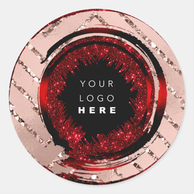 Try Me Logo Rose Burgundy Tester Sample Container Classic Round Sticker ...