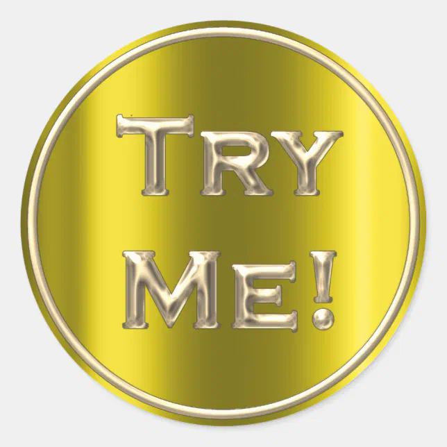Try Me Mustard Yellow Gold Tester Sample Container Classic Round ...
