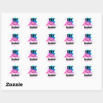 Try Me tester label | Zazzle