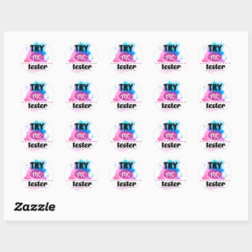 Try Me tester label | Zazzle
