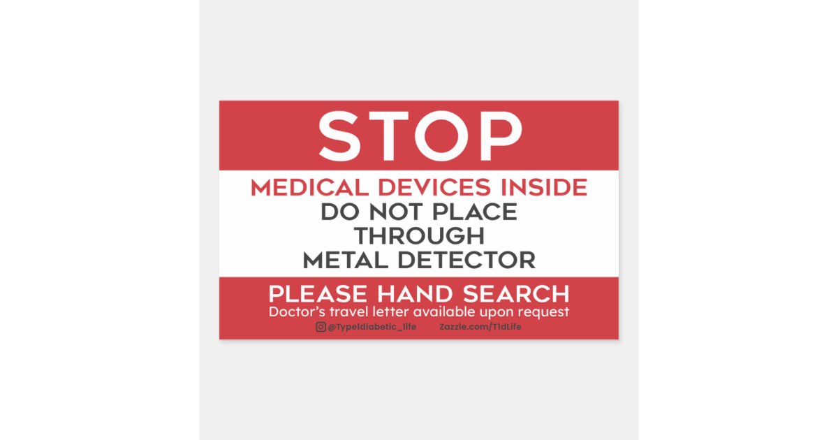 TSA Medical Devices Rectangular Sticker | Zazzle