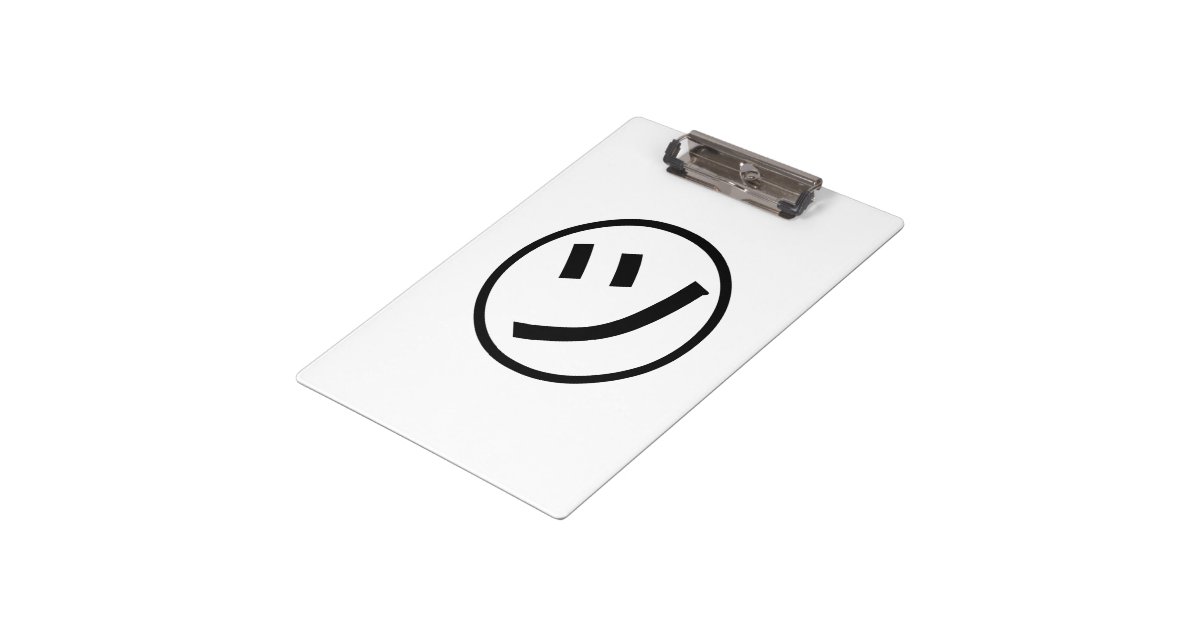 ㋡ Tsu Kana Katakana Smiling Emoji / Emoticon Clipboard | Zazzle