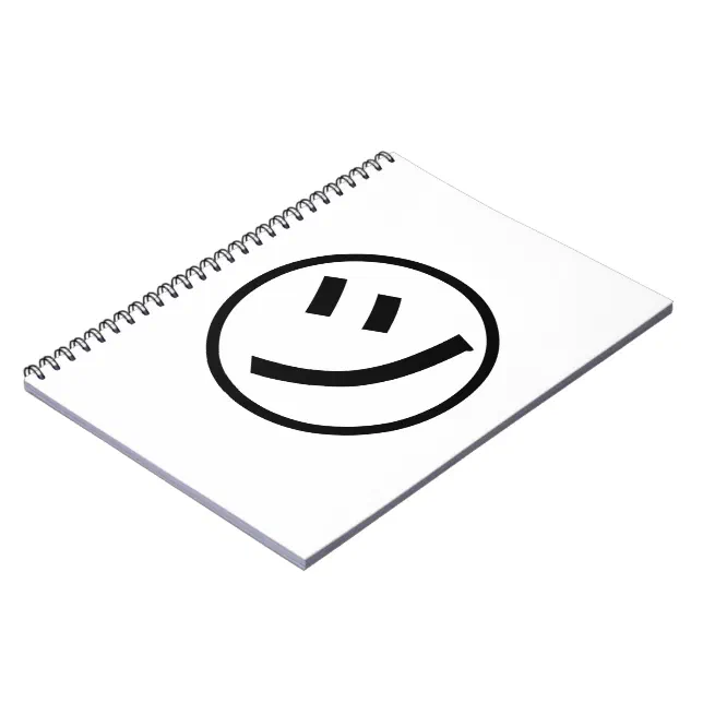 ㋡ Tsu Kana Katakana Smiling Emoji / Emoticon Notebook | Zazzle