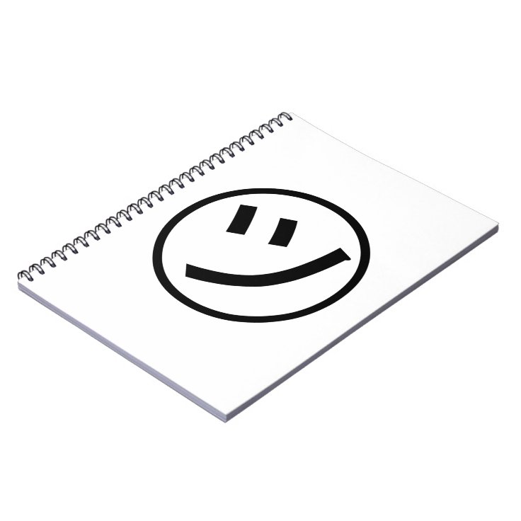 ㋡ Tsu Kana Katakana Smiling Emoji / Emoticon Notebook | Zazzle