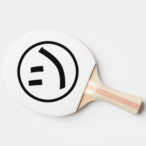 ㋡ Tsu Kana Katakana Smiling Emoji / Emoticon Ping Pong Paddle | Zazzle