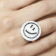 ㋡ Tsu Kana Katakana Smiling Emoji / Emoticon Ring | Zazzle