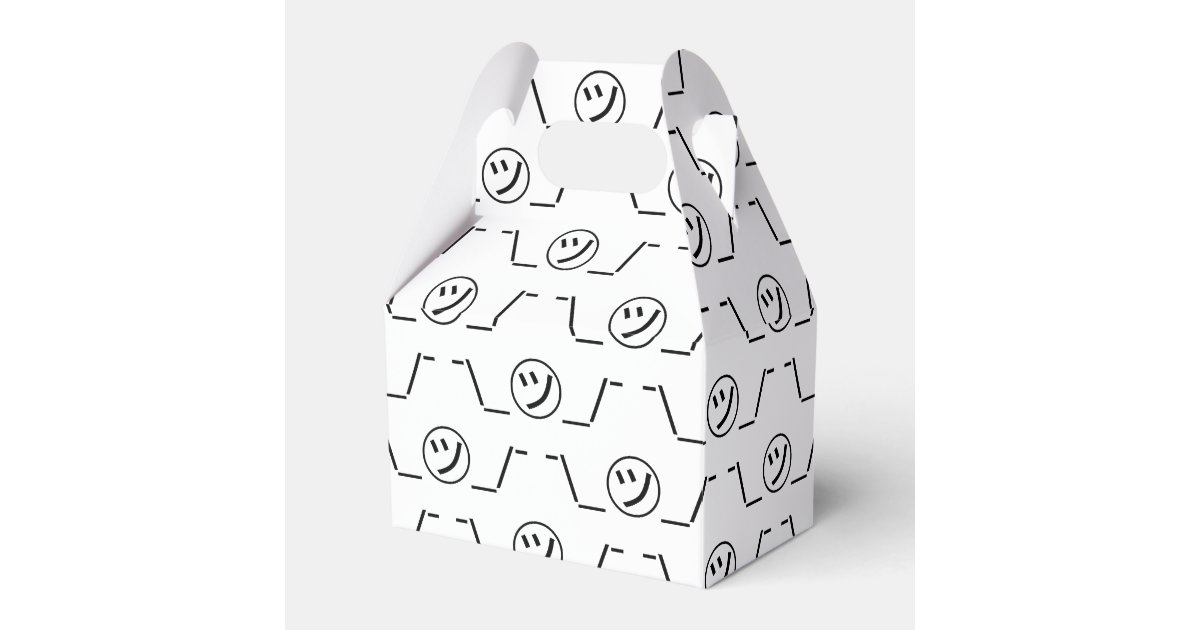 Tsu Kana Shrug Emoticon ¯\_㋡_/¯ Japanese Kaomoji Favor Boxes | Zazzle