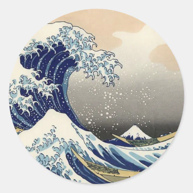 Tsunami Classic Round Sticker | Zazzle