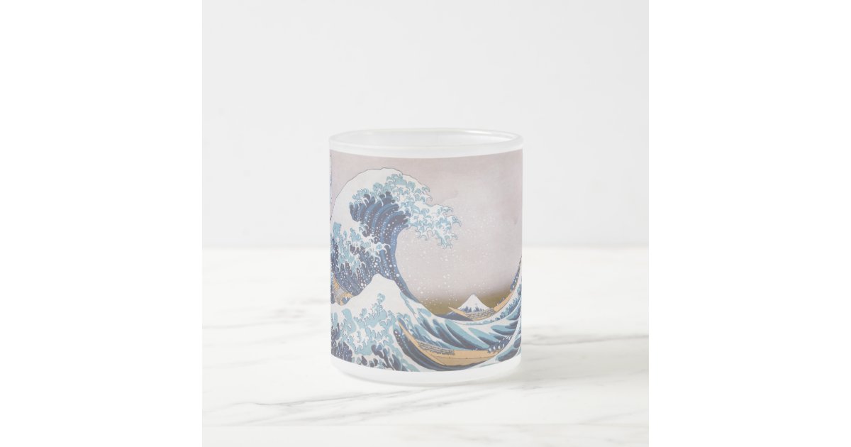 Tsunami Great Wave off Kanagawa Japan by Hokusai Frosted Glass Coffee ...