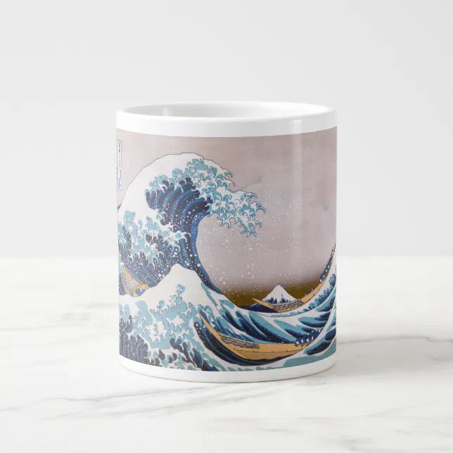 Tsunami Great Wave off Kanagawa Japan by Hokusai Giant Coffee Mug | Zazzle