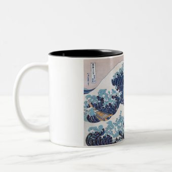 Tsunami Great Wave off Kanagawa Japan by Hokusai Two-Tone Coffee Mug ...