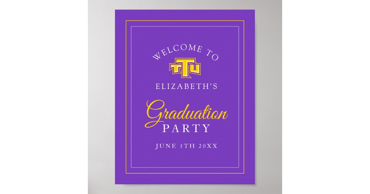 TTU | Graduation Party Poster | Zazzle