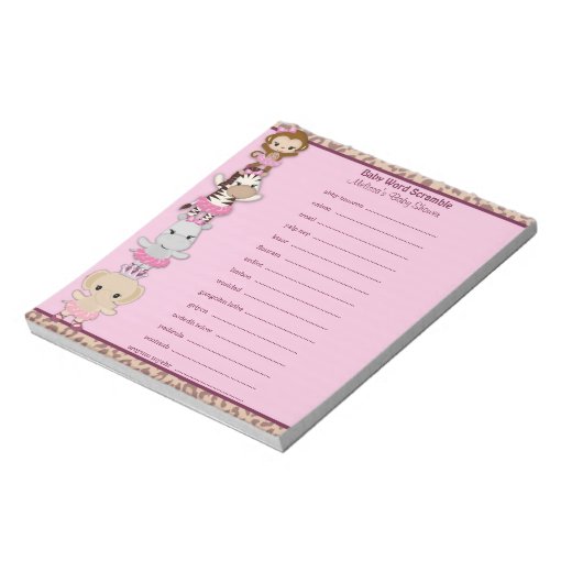 Tu Tu Cute Ballerina Word Scramble TTC 40-pages Notepad | Zazzle