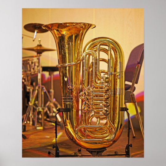 Tuba brass music instrument poster | Zazzle.com