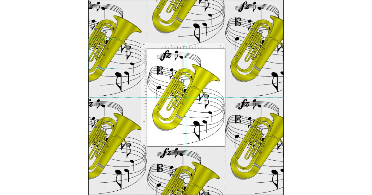 Tuba Fabric | Zazzle