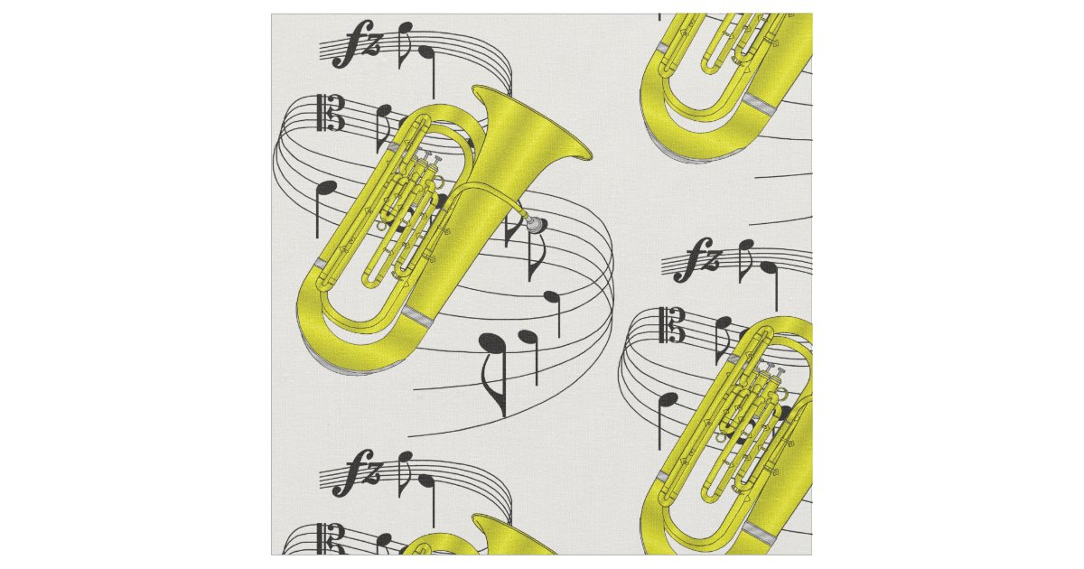 Tuba Fabric | Zazzle