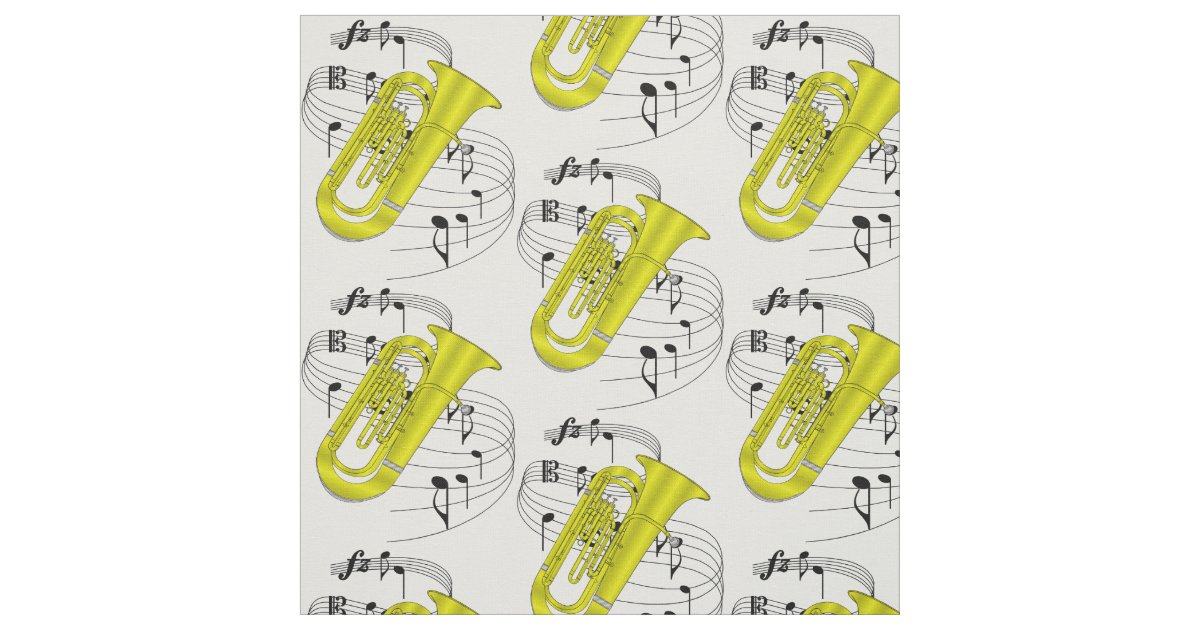 Tuba Fabric | Zazzle