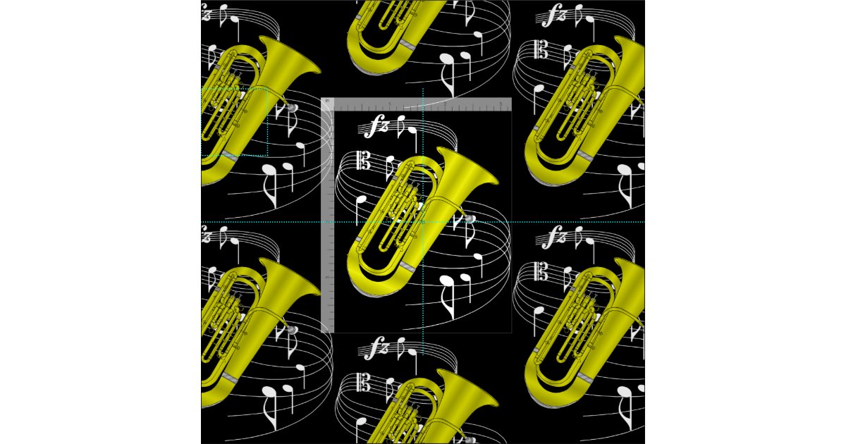 Tuba Fabric- Dark Fabric | Zazzle