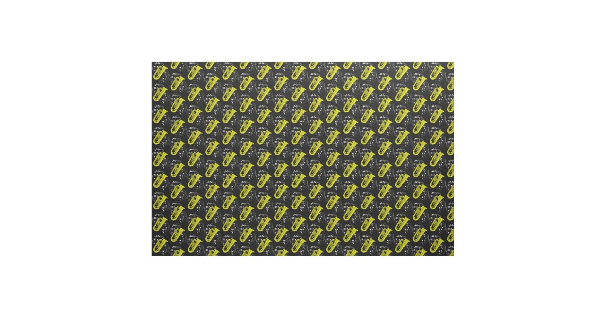 Tuba Fabric- Dark Fabric | Zazzle