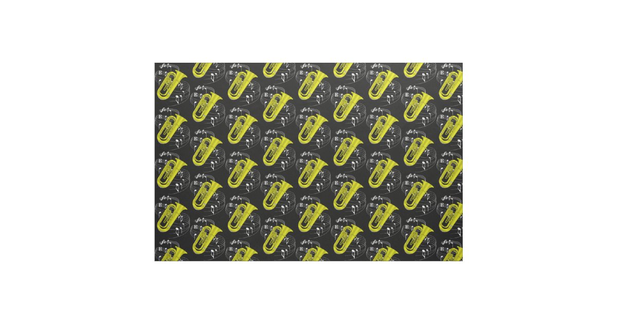 Tuba Fabric- Dark Fabric | Zazzle