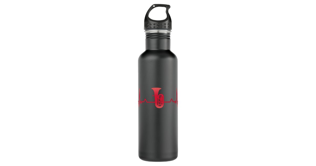 Tuba Marching Band Heartbeat Xmas Gift Stainless Steel Water Bottle ...