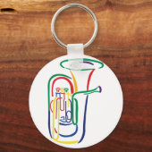 Tuba Outline Keychain | Zazzle