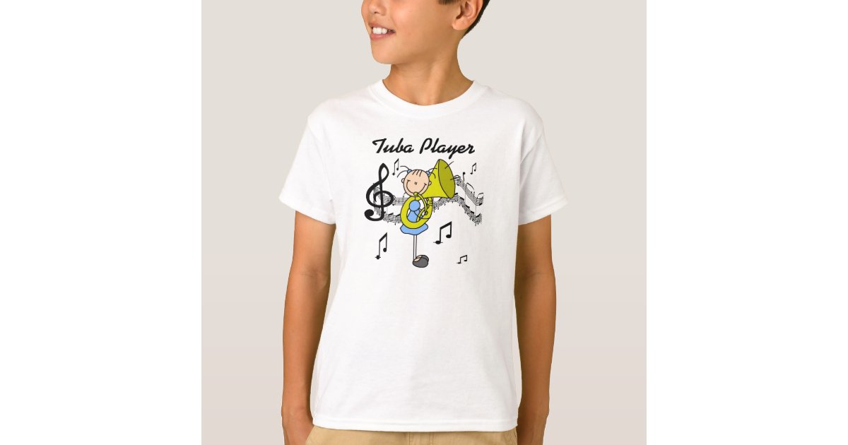 Tuba Player Stick Figure Shirt | Zazzle