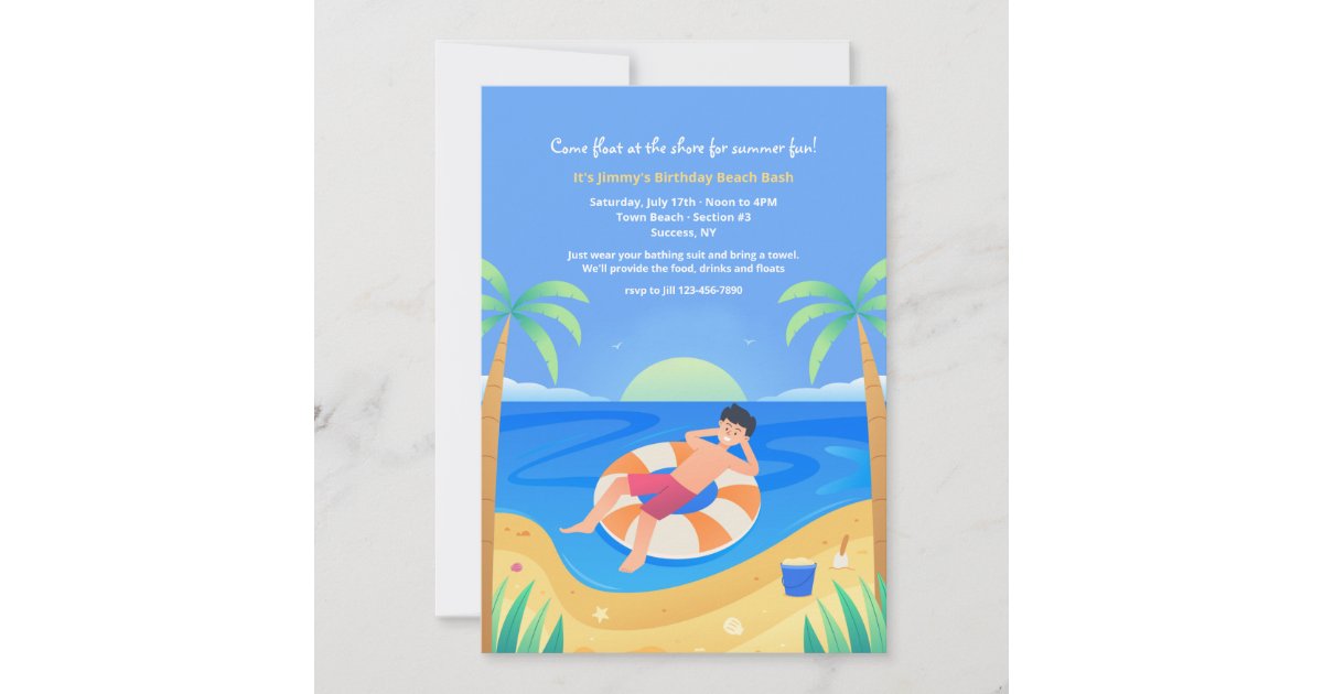 Tubing invitation | Zazzle