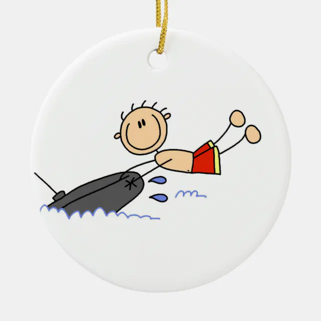 Tubing Stick Figure Ceramic Ornament | Zazzle