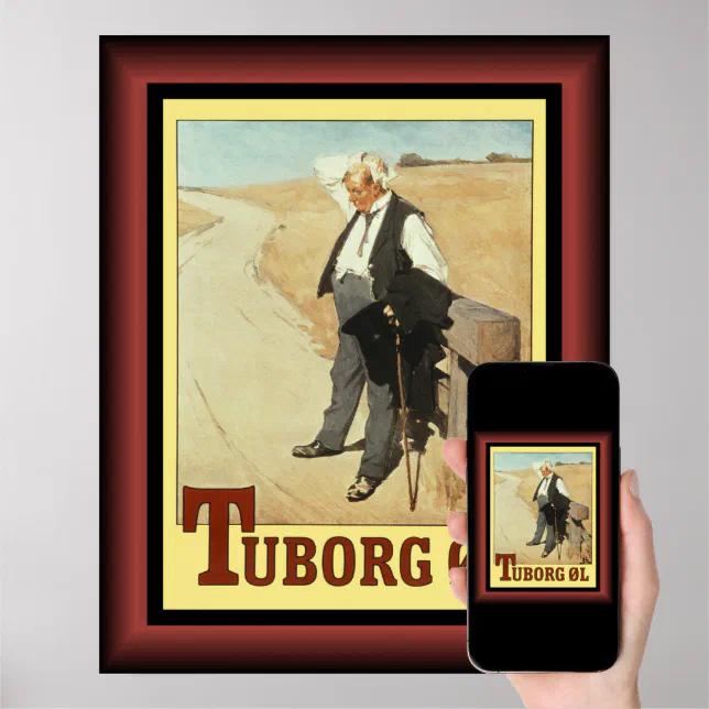 Tuborg ~ The Thirsty Man ~ Erik Henningsen ~ Poster | Zazzle