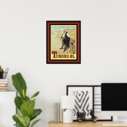 Tuborg ~ The Thirsty Man ~ Erik Henningsen ~ Poster | Zazzle
