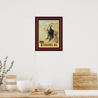 Tuborg ~ The Thirsty Man ~ Erik Henningsen ~ Poster | Zazzle