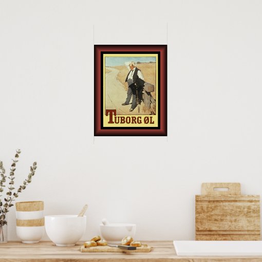 Tuborg ~ The Thirsty Man ~ Erik Henningsen ~ Poster | Zazzle