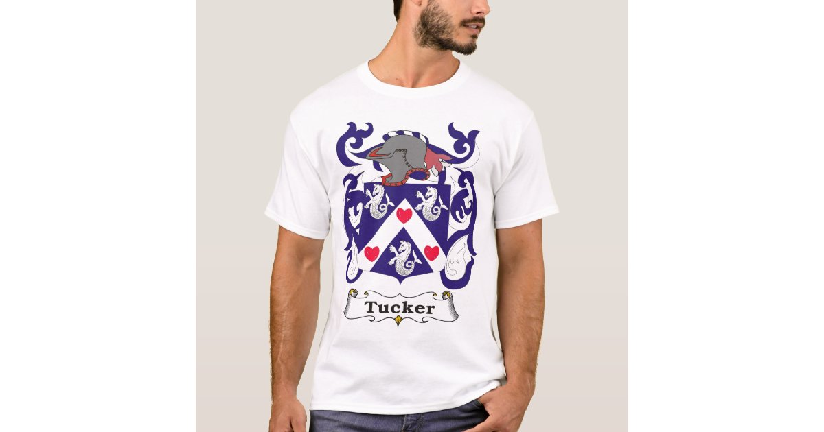 Tucker Family Coat of Arms T-shirt | Zazzle